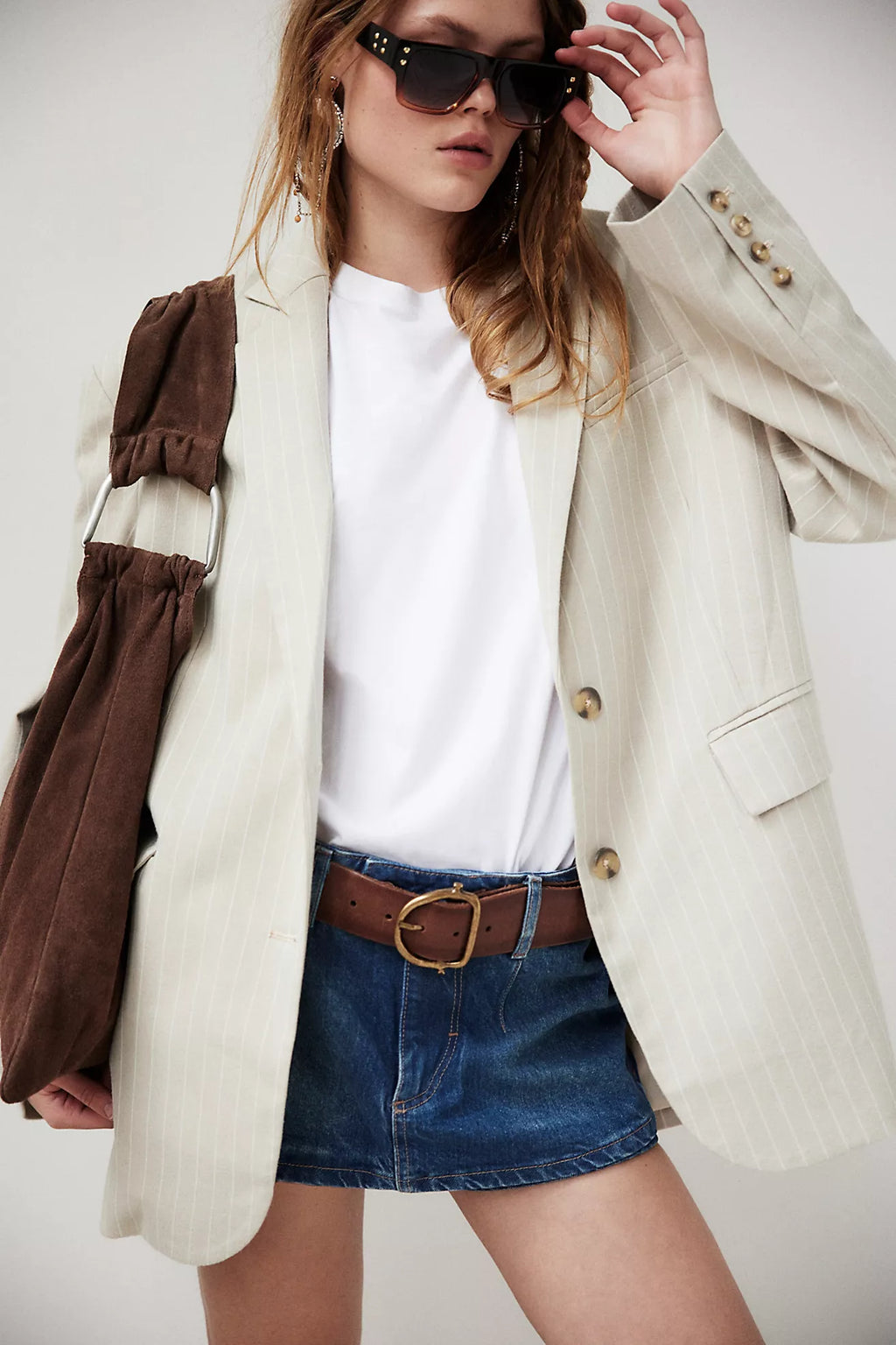 Free People Gallivanting Denim Skirt in Blue Rebel – The Better Sister